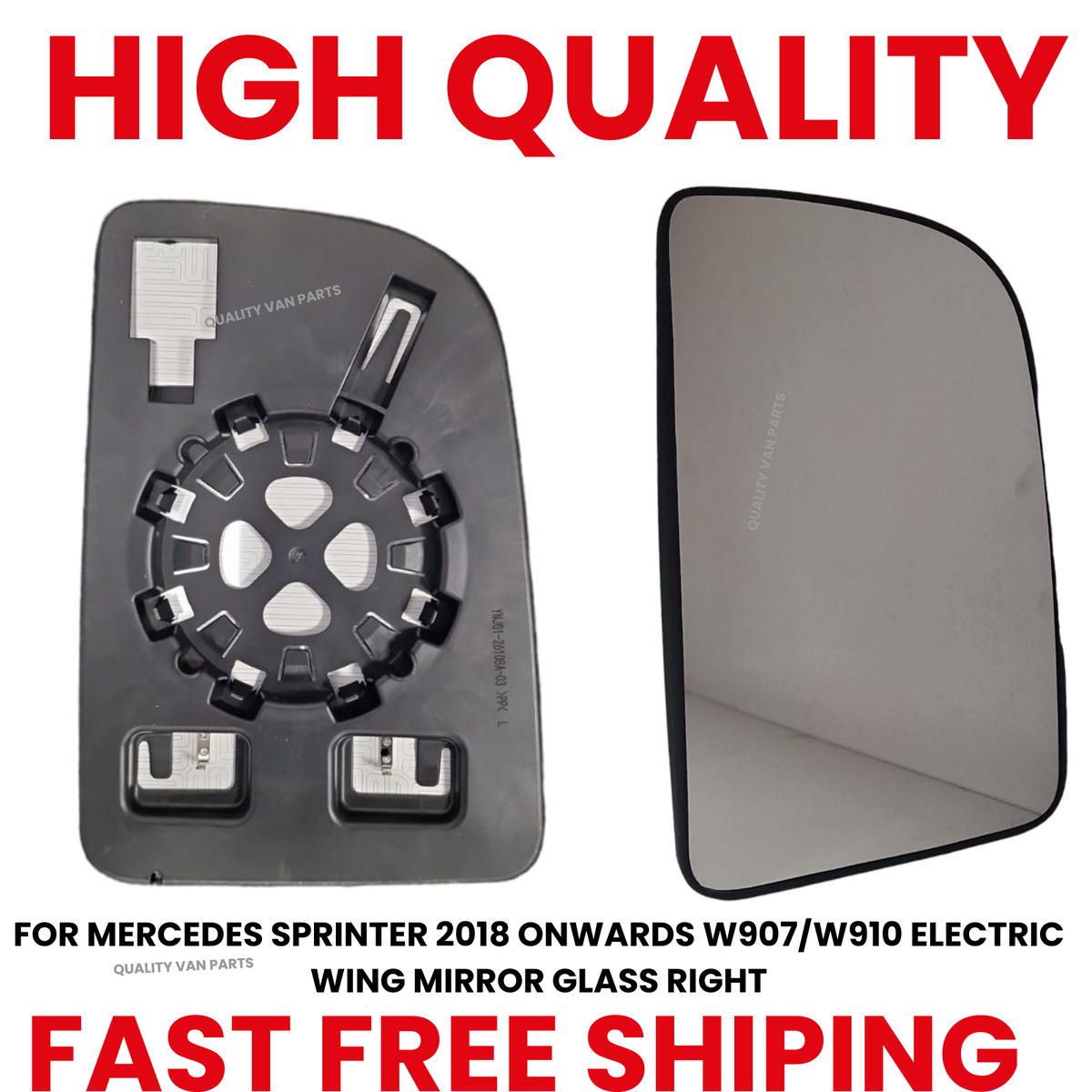 MERCEDES SPRINTER 2018 ONWARDS W907/W910 ELECTRIC WING MIRROR GLASS RI ...