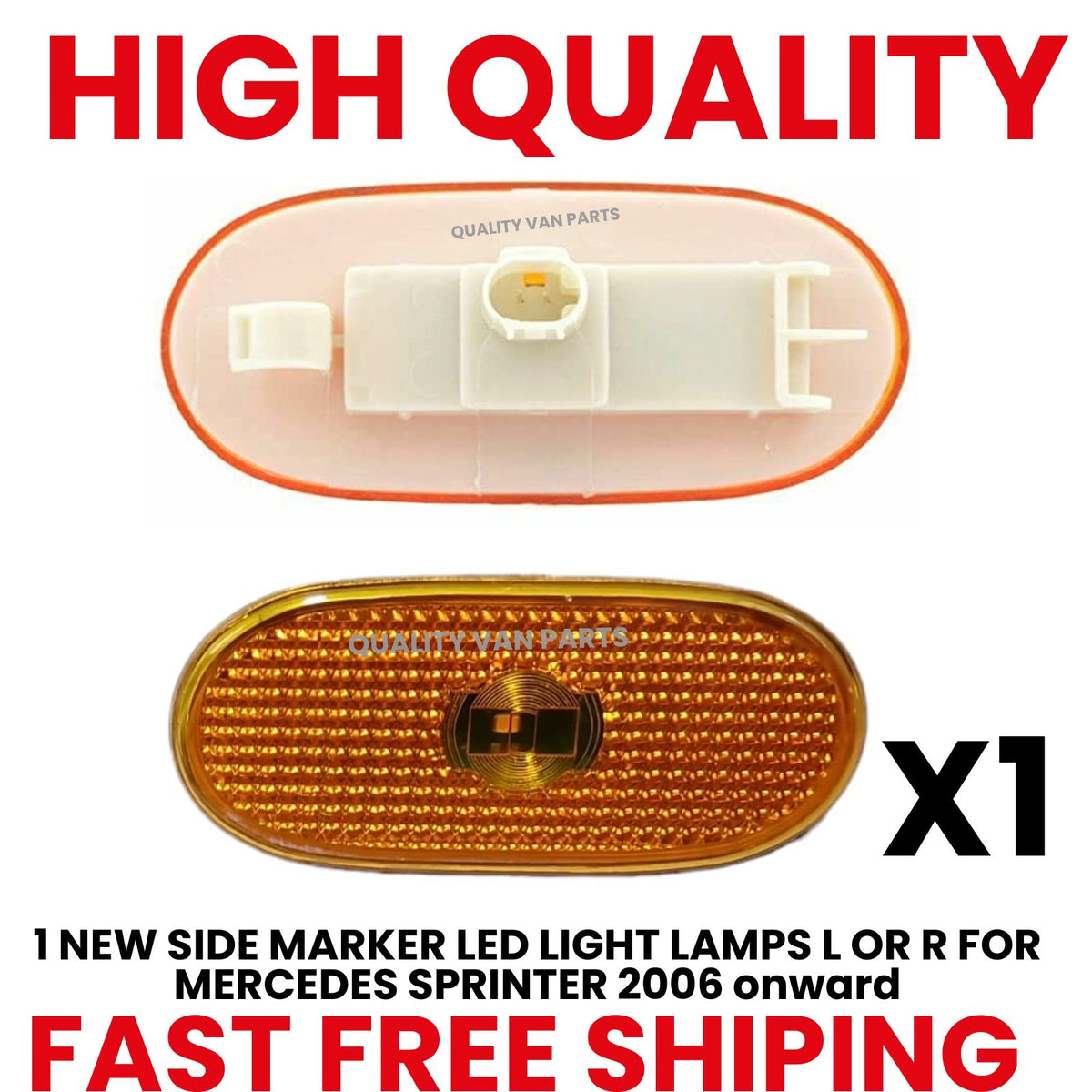 Mercedes Sprinter Side Marker Lens LED Lamp Amber Reflector — T&T ...