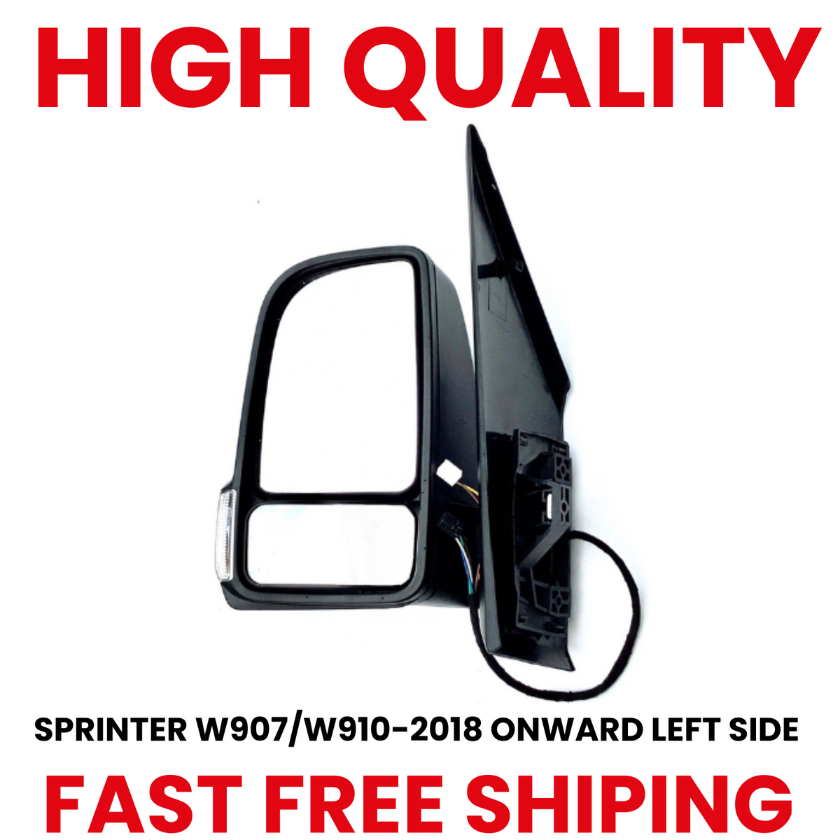 Mercedes Sprinter Door Wing Mirror Manual N/S Left 2018 onwards full m ...