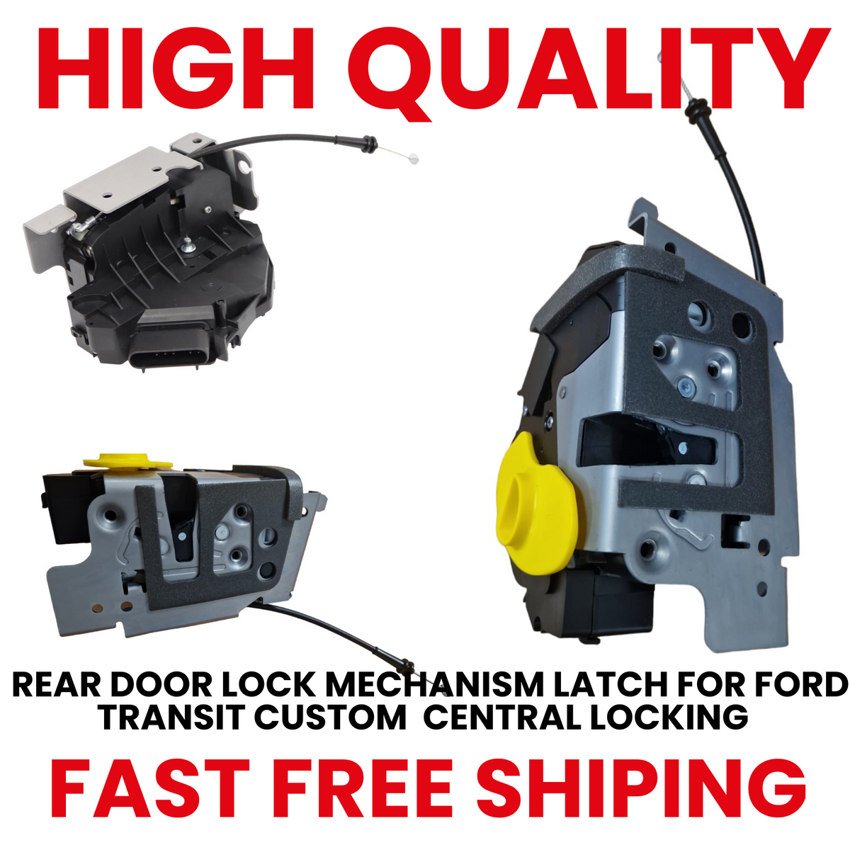 REAR DOOR LOCK MECHANISM LATCH FOR FORD TRANSIT CUSTOM LOW ROOF CENTRA ...