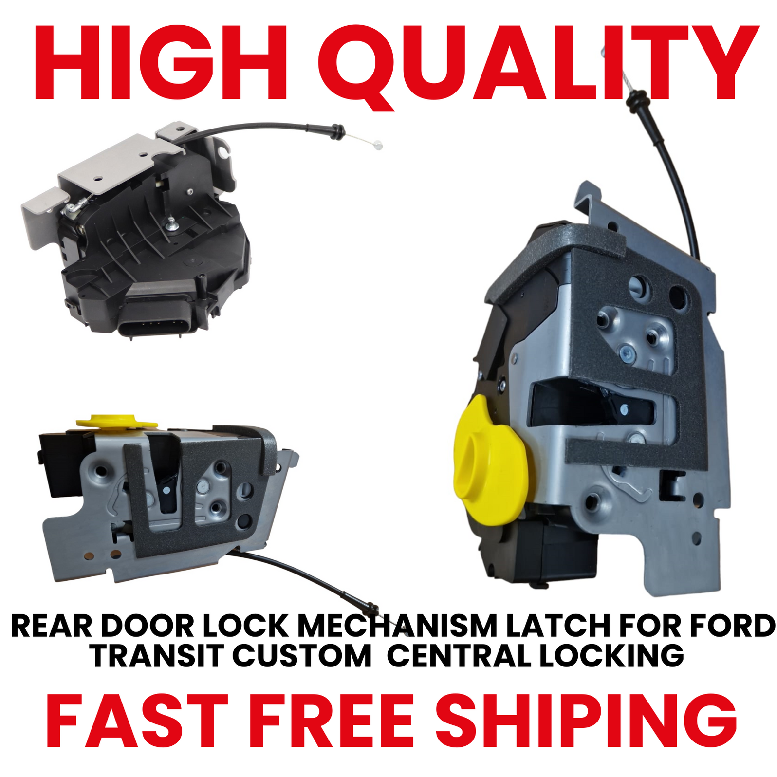 REAR DOOR LOCK MECHANISM LATCH FOR FORD TRANSIT CUSTOM LOW ROOF CENTRA ...